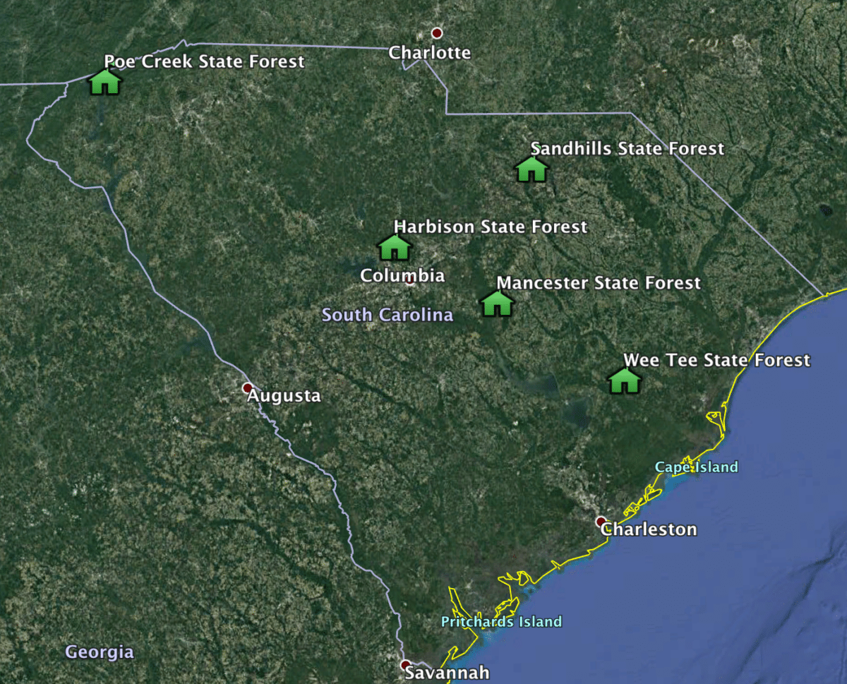 South Carolina Parks and Forests – MGA Travel